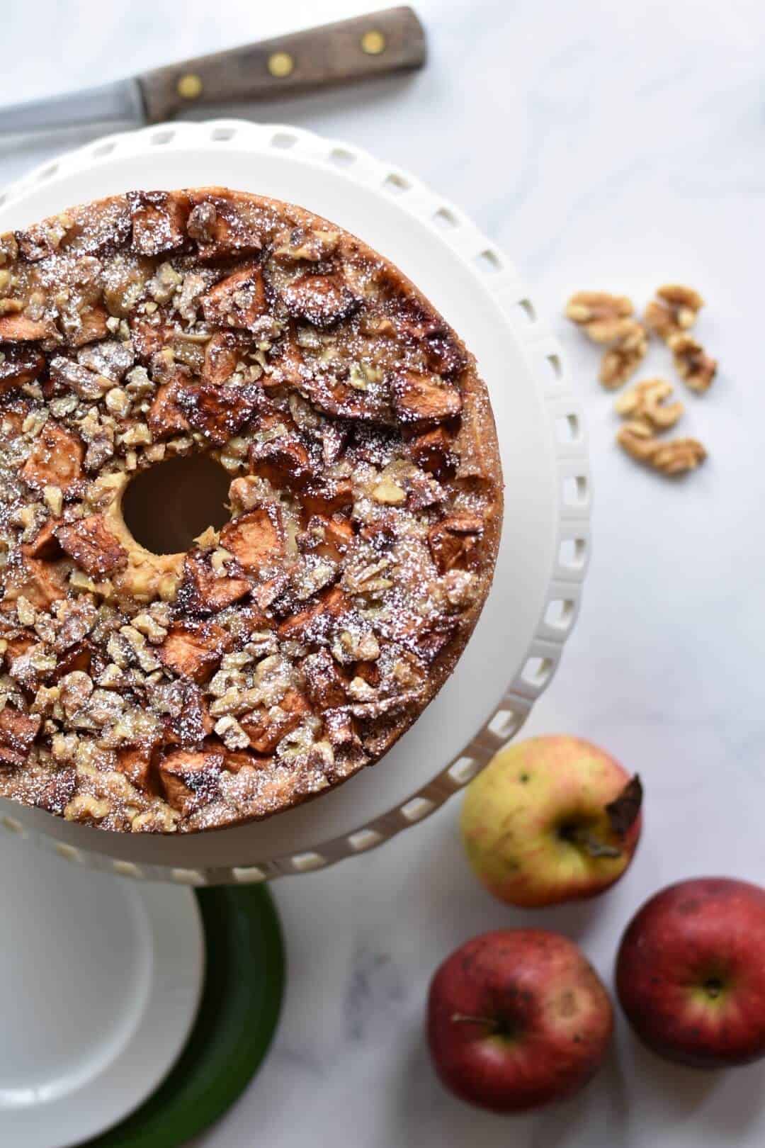 Apple Cake with Walnuts Recipe | My Sweet Precision