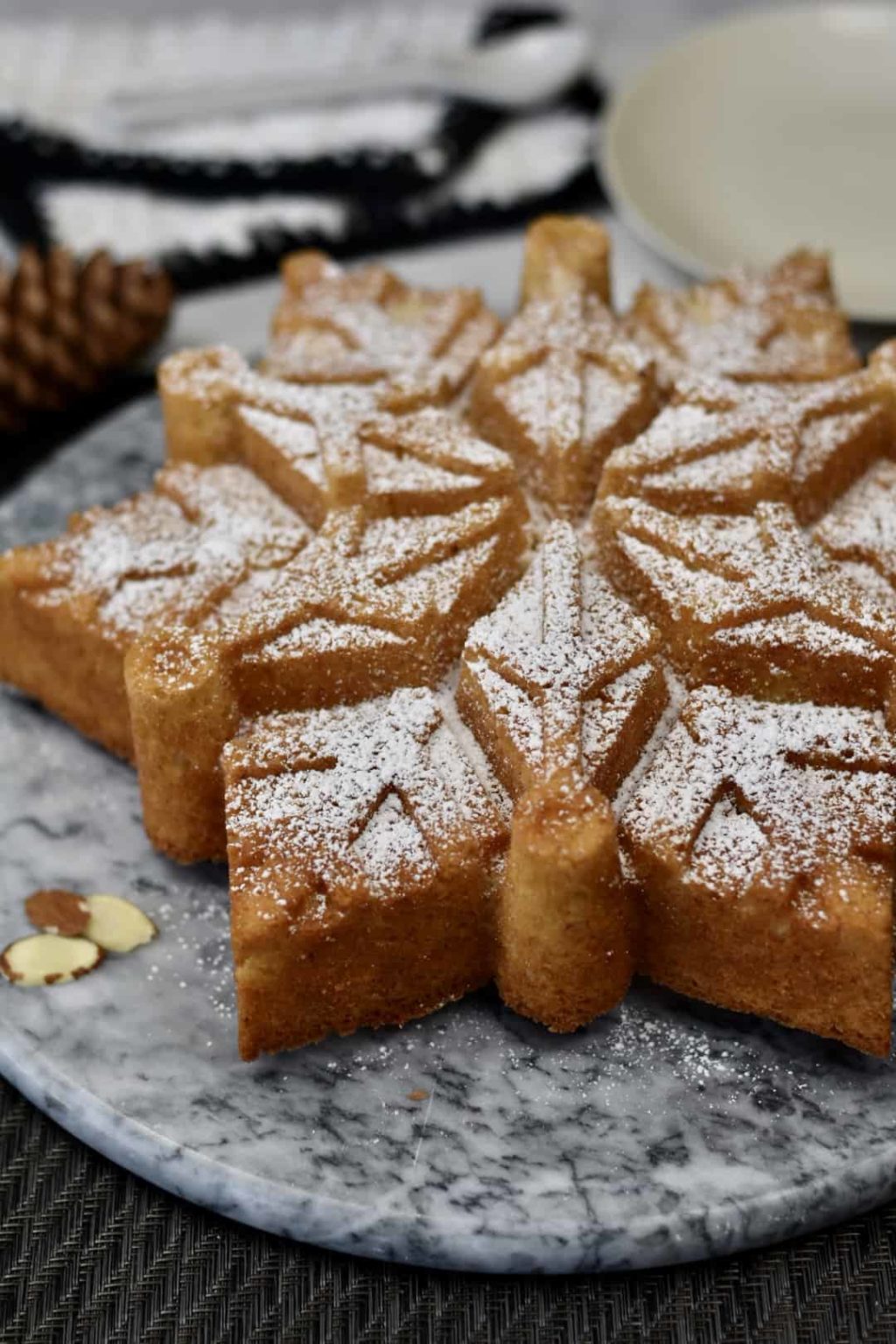 Almond Snowflake Cake - My Sweet Precision