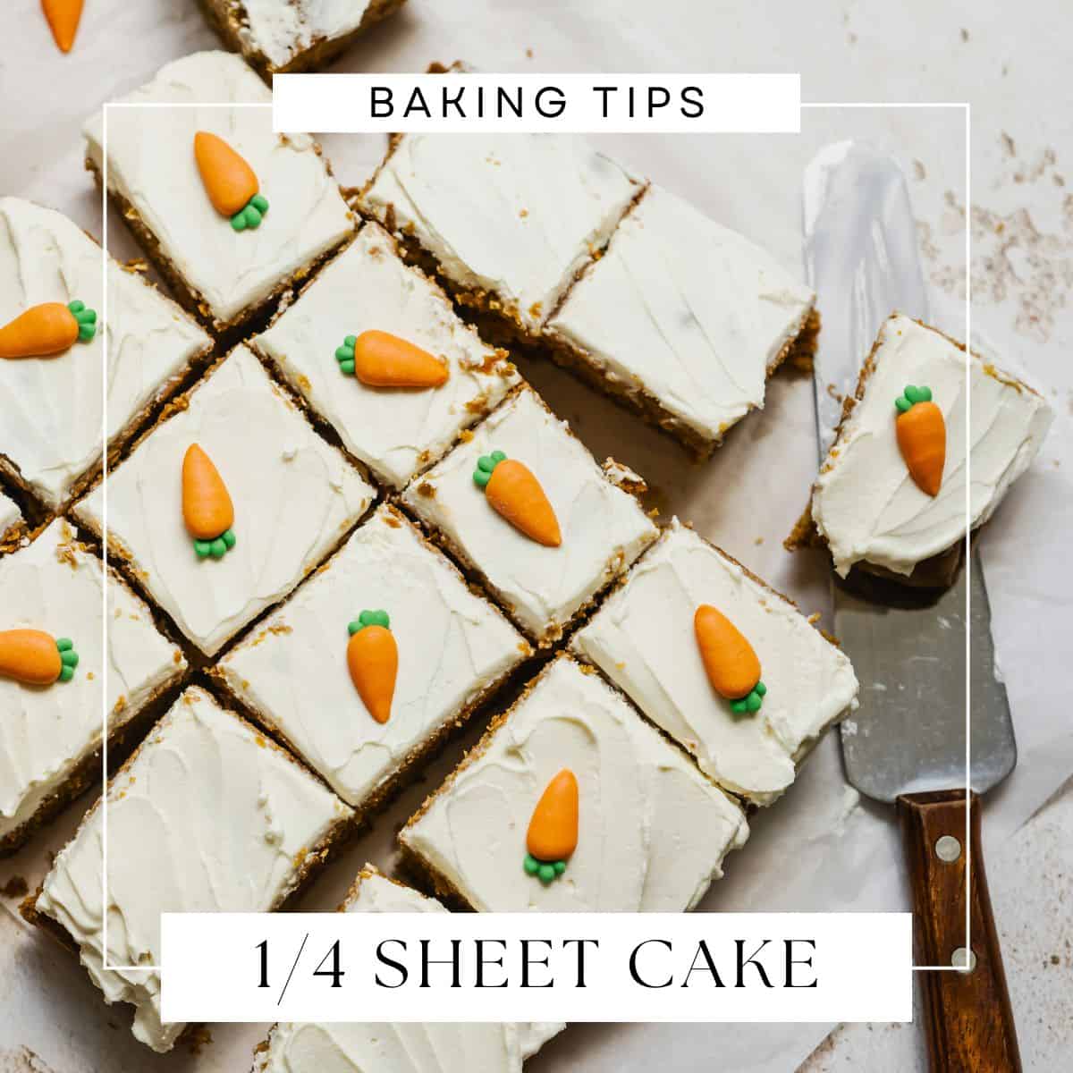 How Much is a 1/4 Sheet Cake Size? - My Sweet Precision